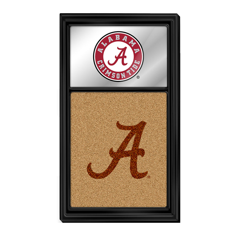 Alabama Crimson Tide: Dual Logo Mirrored Cork Note Board - The Fan-Brand