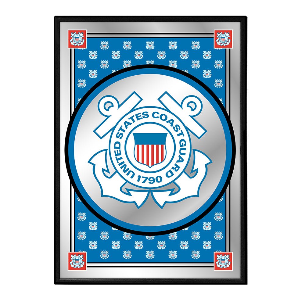 US Coast Guard: Pride Design - Vertical Framed Mirrored Wall Sign - The ...