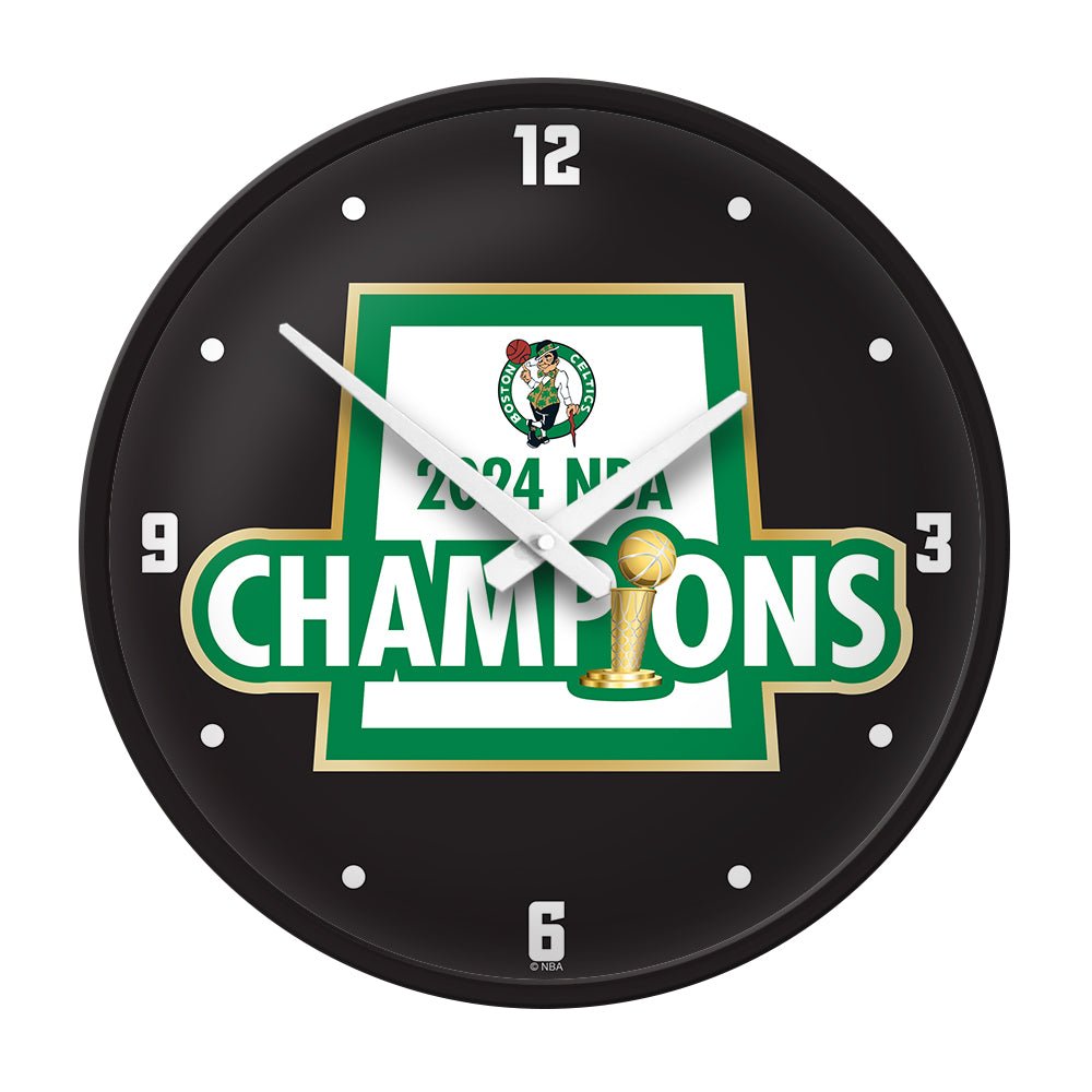 Boston Celtics: 2024 NBA Champions - Modern Disc Wall Clock - The Fan-Brand