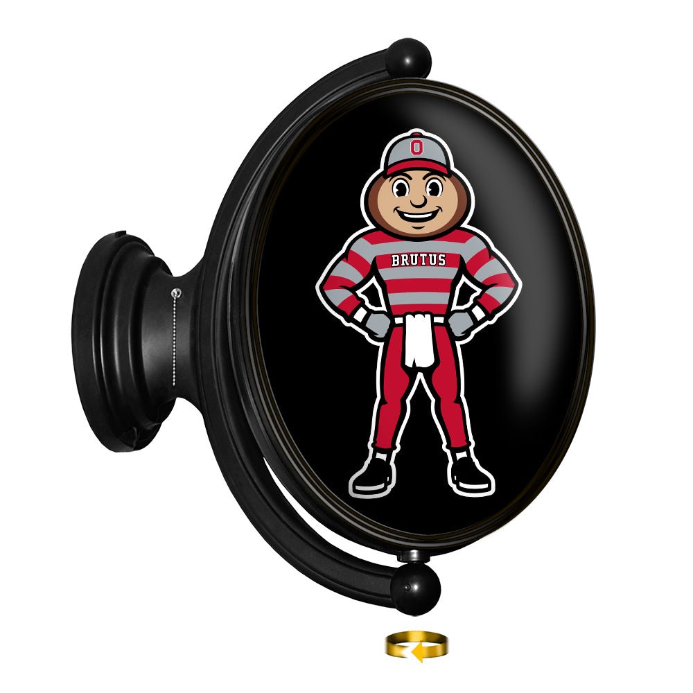 Ohio State Buckeyes: Brutus - Original Oval Rotating Lighted Wall Sign ...