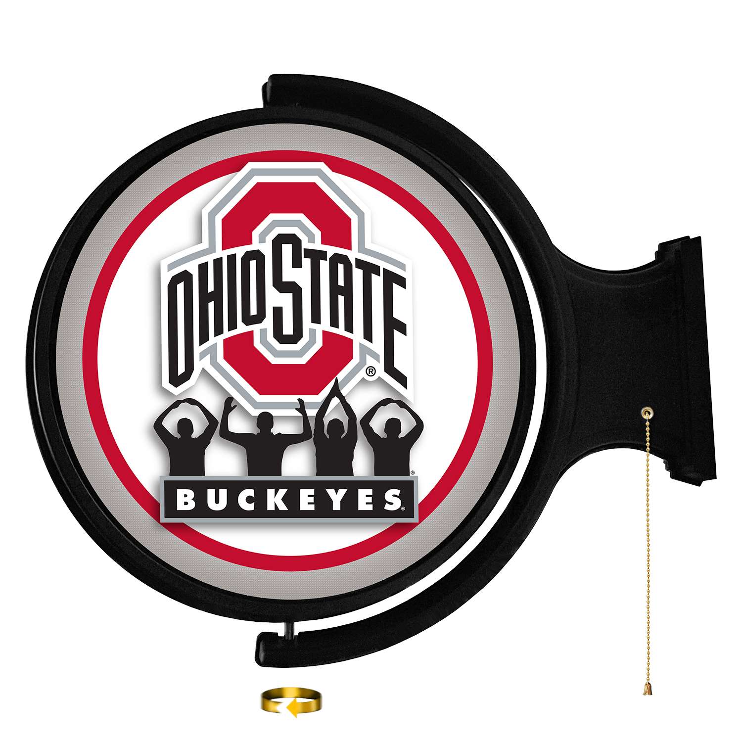 Ohio State Buckeyes: O-H-I-O - Original Round Rotating Lighted Wall ...