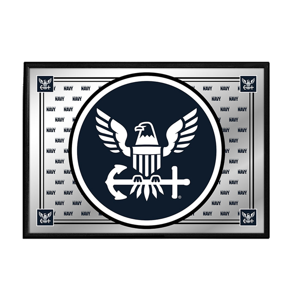 US Navy: Pride Design - Framed Mirrored Wall Sign - The Fan-Brand