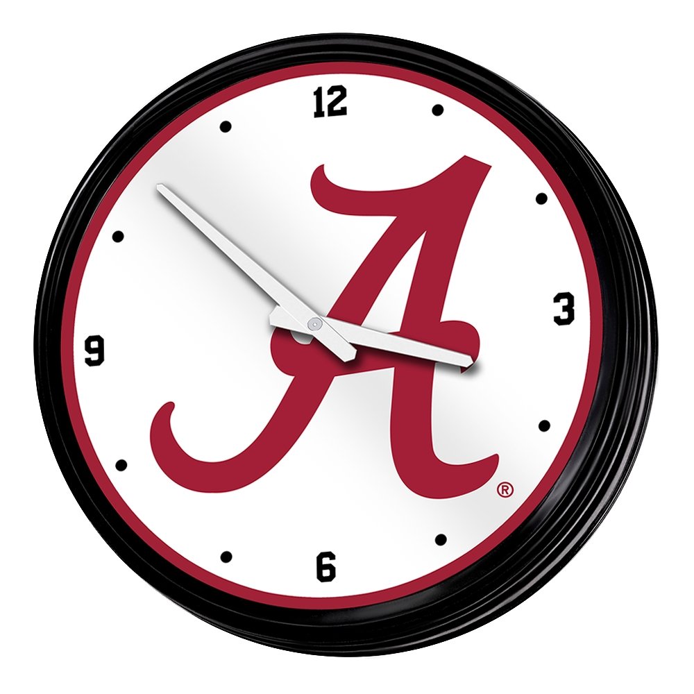 Alabama Crimson Tide: Retro Lighted Wall Clock - The Fan-Brand