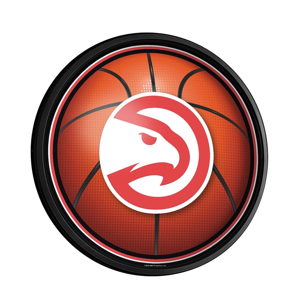 Atlanta Hawks: Basketball - Round Slimline Lighted Wall Sign - The Fan ...