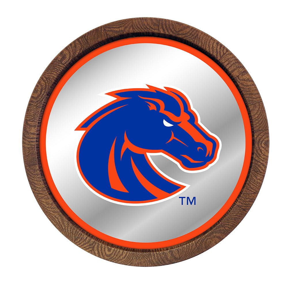 Boise State Broncos: Mascot - Mirrored Barrel Top Mirrored Wall Sign ...