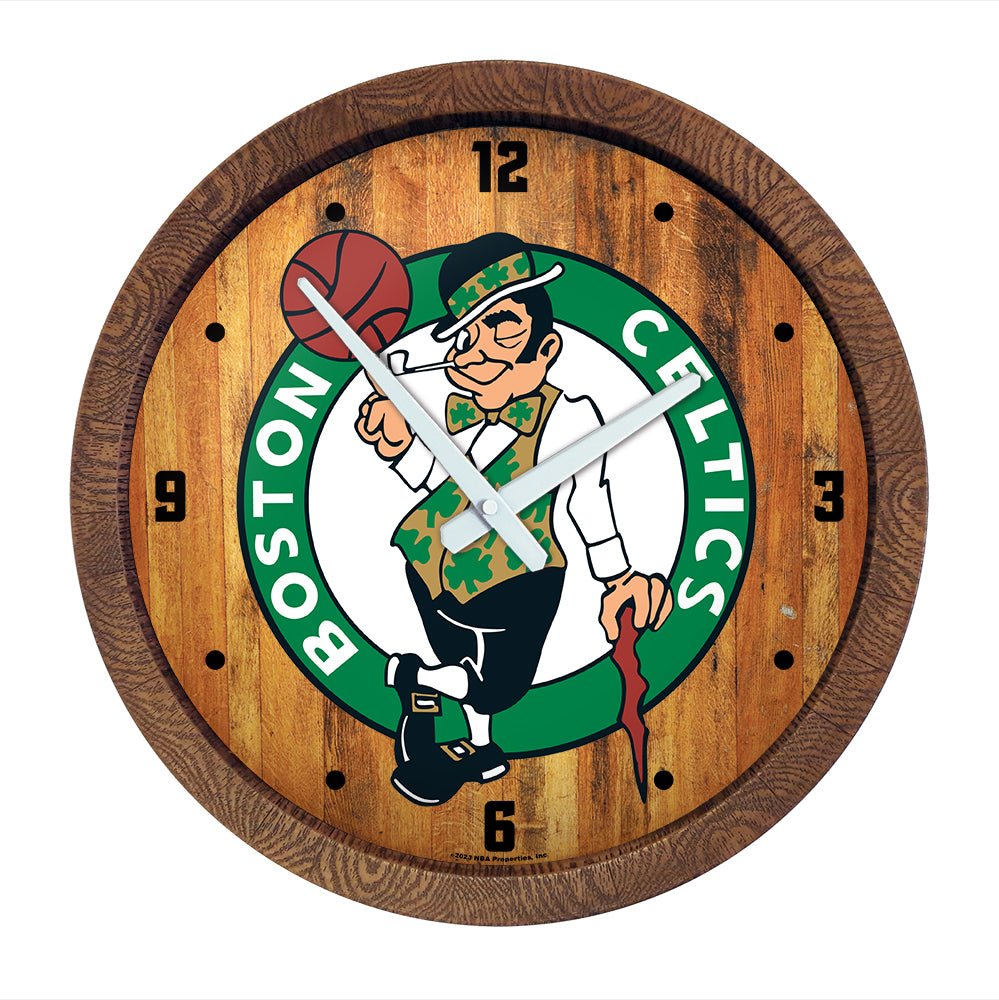 Boston Celtics: "Faux" Barrel Top Clock - The Fan-Brand