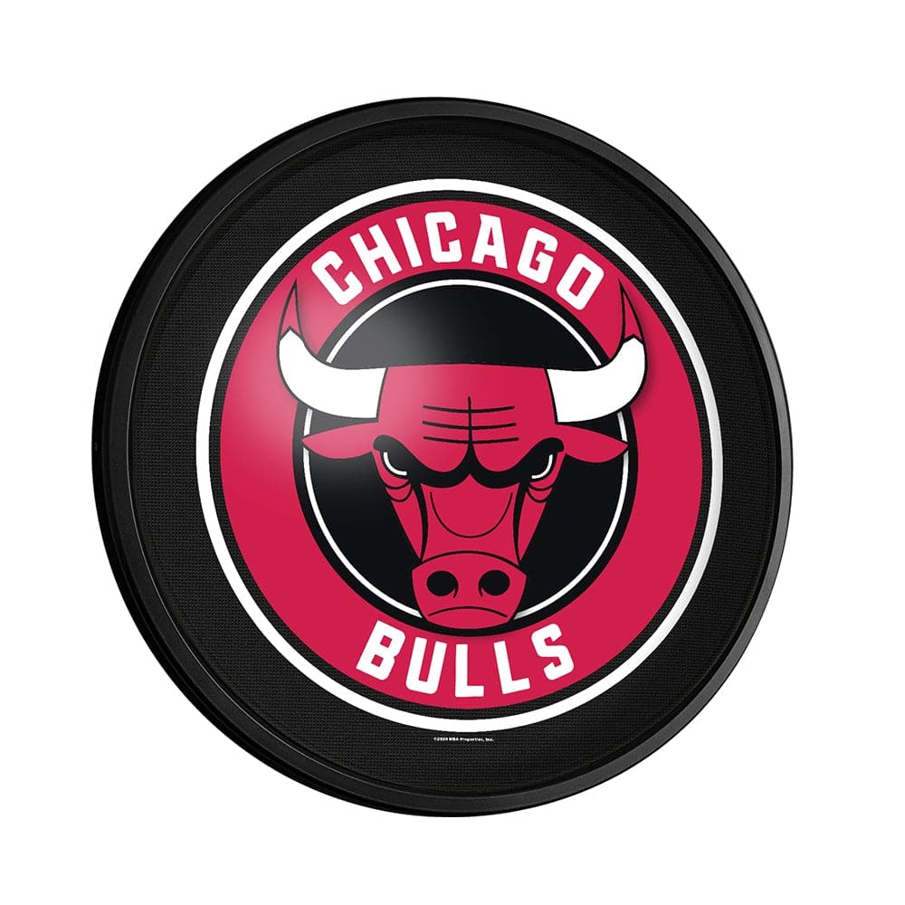 Chicago Bulls: Round Slimline Lighted Wall Sign - The Fan-Brand
