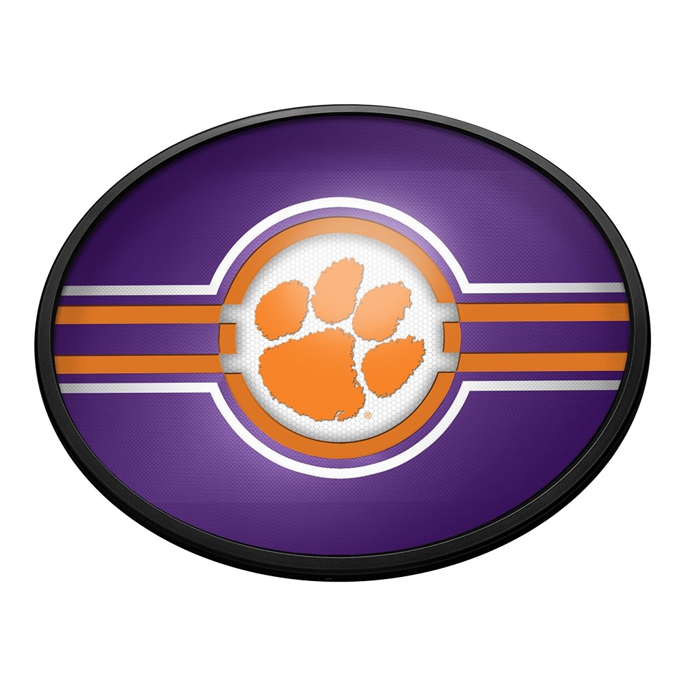 Clemson Tigers: Original Oval Rotating Lighted Wall Sign - The Fan-Brand
