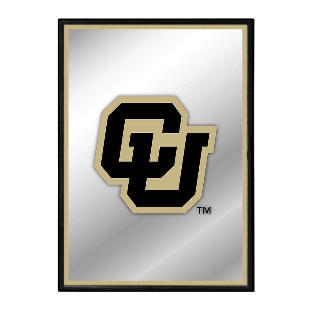 Colorado Buffaloes: CU - Framed Mirrored Wall Sign - The Fan-Brand