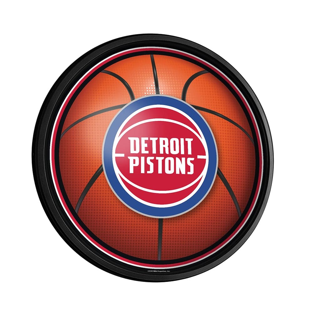 Detroit Pistons: Basketball - Round Slimline Lighted Wall Sign - The ...