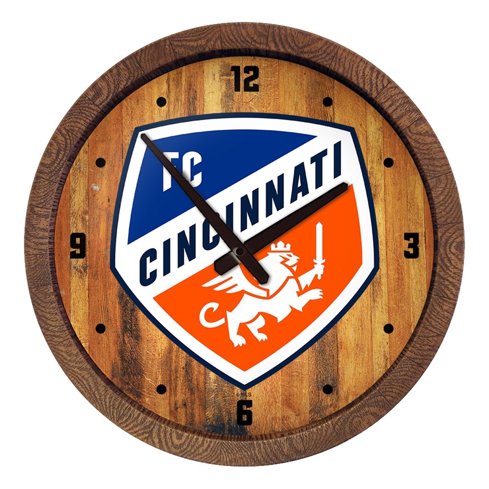 FC Cincinnati: "Faux" Barrel Top Clock - The Fan-Brand