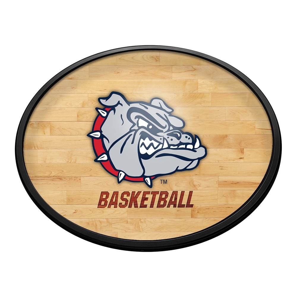 Gonzaga Bulldogs: Hardwood - Oval Slimline Lighted Wall Sign - The Fan ...