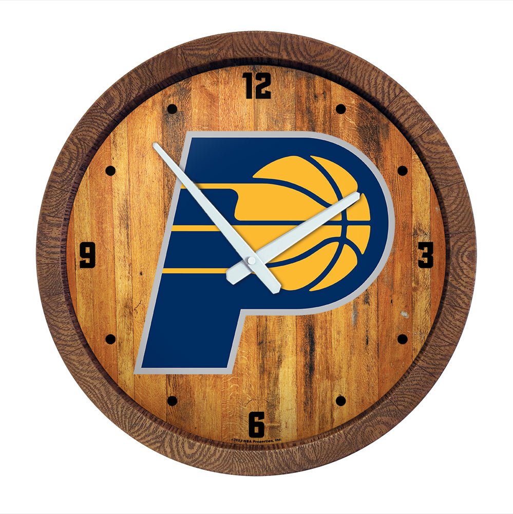 Indiana Pacers: "Faux" Barrel Top Clock - The Fan-Brand