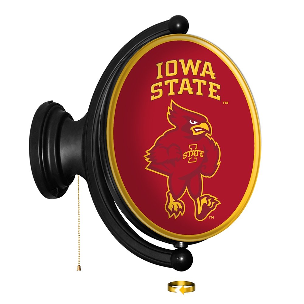 Iowa State Cyclones: Swoop - Original Oval Rotating Lighted Wall Sign ...