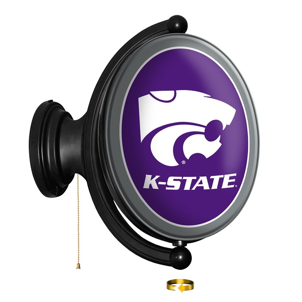 Kansas State Wildcats: Original Oval Rotating Lighted Wall Sign - The ...