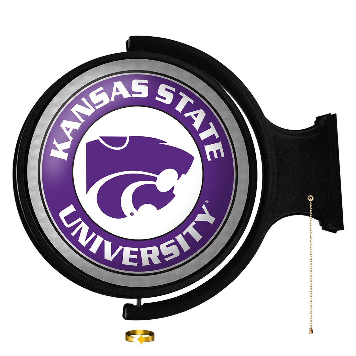 Kansas State Wildcats: Original Round Rotating Lighted Wall Sign - The ...