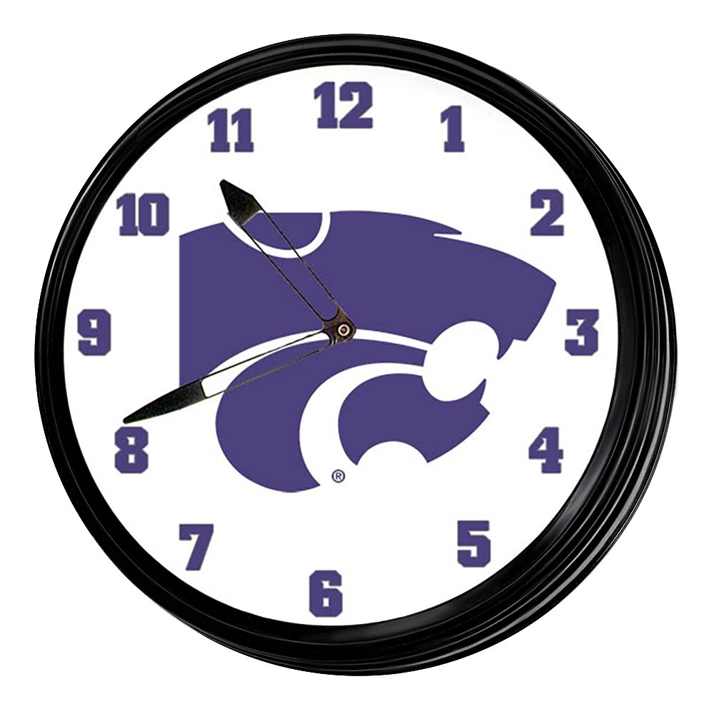 Kansas State Wildcats: Retro Lighted Wall Clock - The Fan-Brand