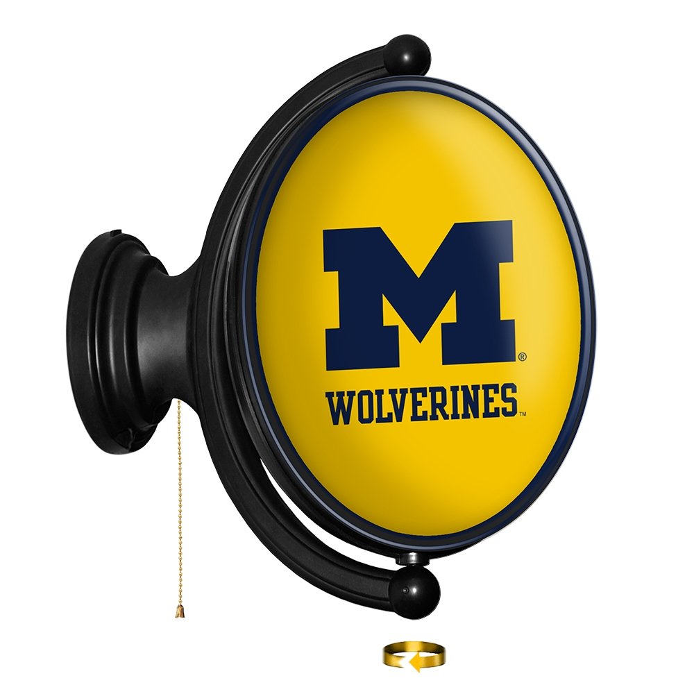 Michigan Wolverines: Original Round Rotating Lighted Wall Sign - The ...