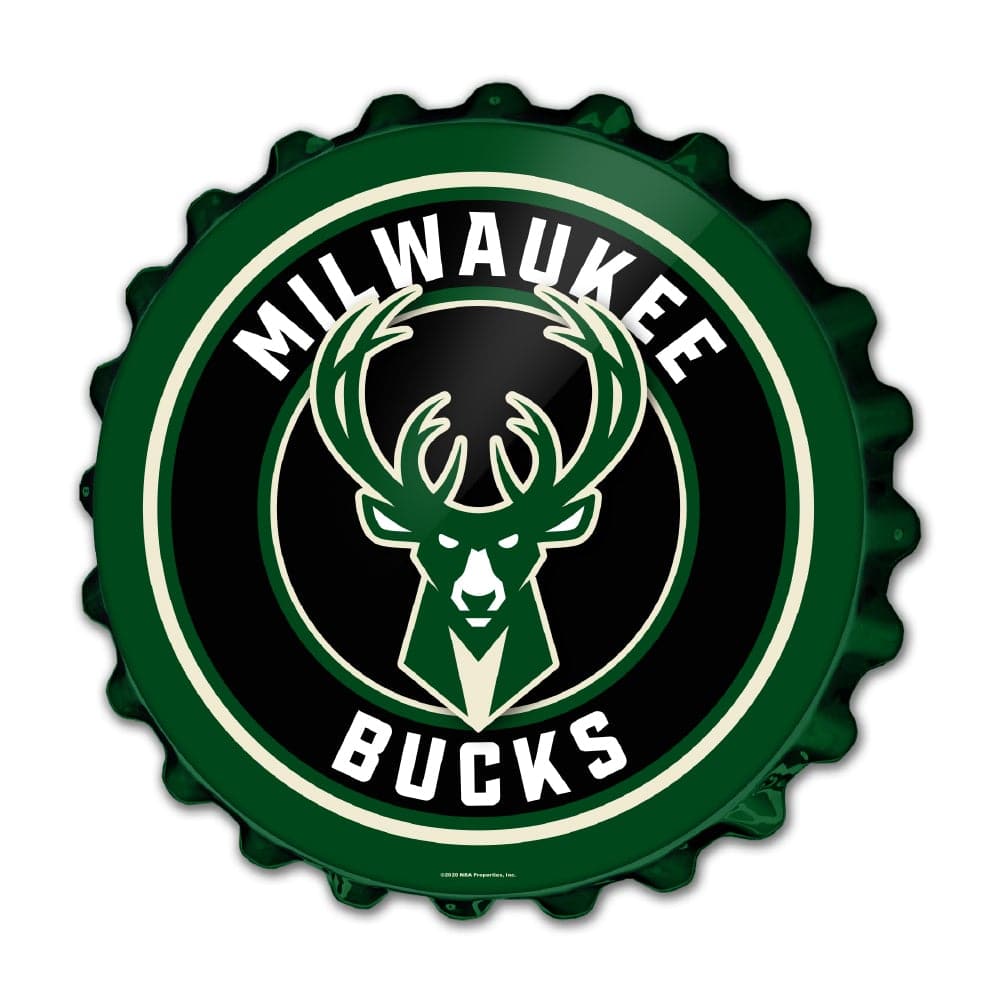 Milwaukee Bucks: Bottle Cap Wall Sign - The Fan-Brand