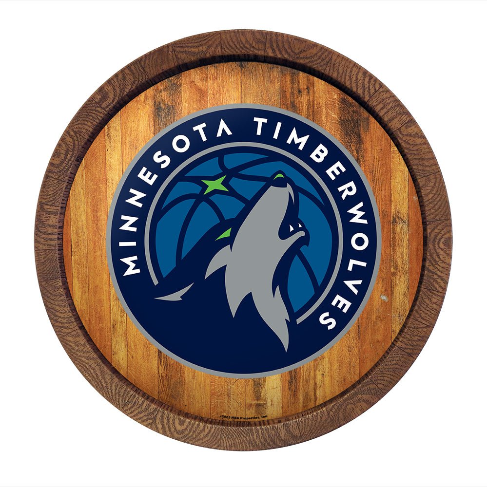 Minnesota Timberwolves: "Faux" Barrel Top Sign - The Fan-Brand
