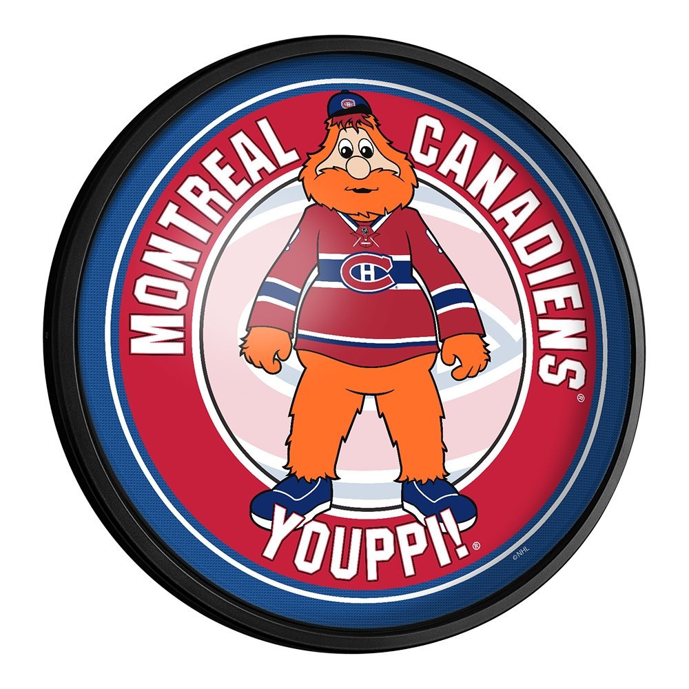 Montreal Canadiens: Youppi! - Round Slimline Lighted Wall Sign - The ...