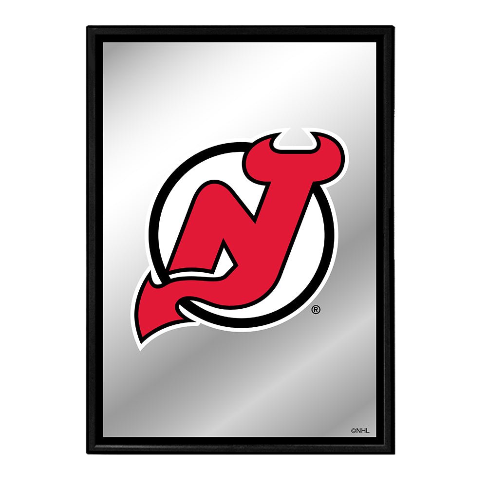 New Jersey Devils: Logo - Framed Mirrored Wall Sign - The Fan-Brand