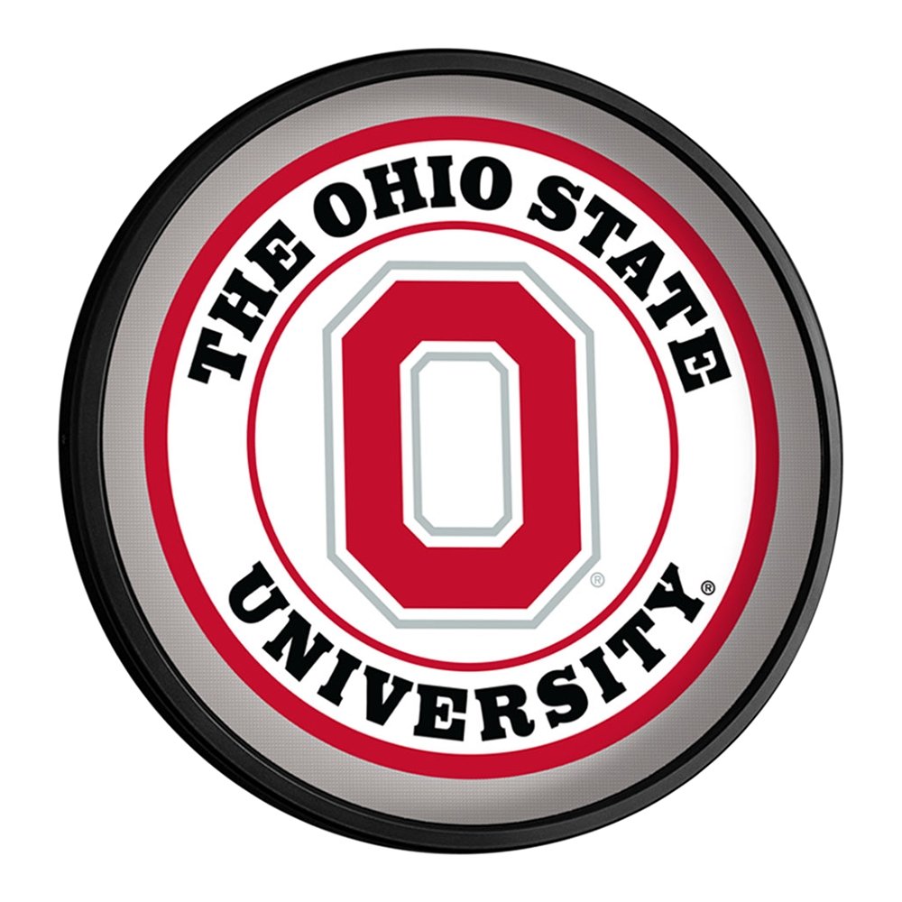 Ohio State Buckeyes: Block O - Round Slimline Lighted Wall Sign - The ...