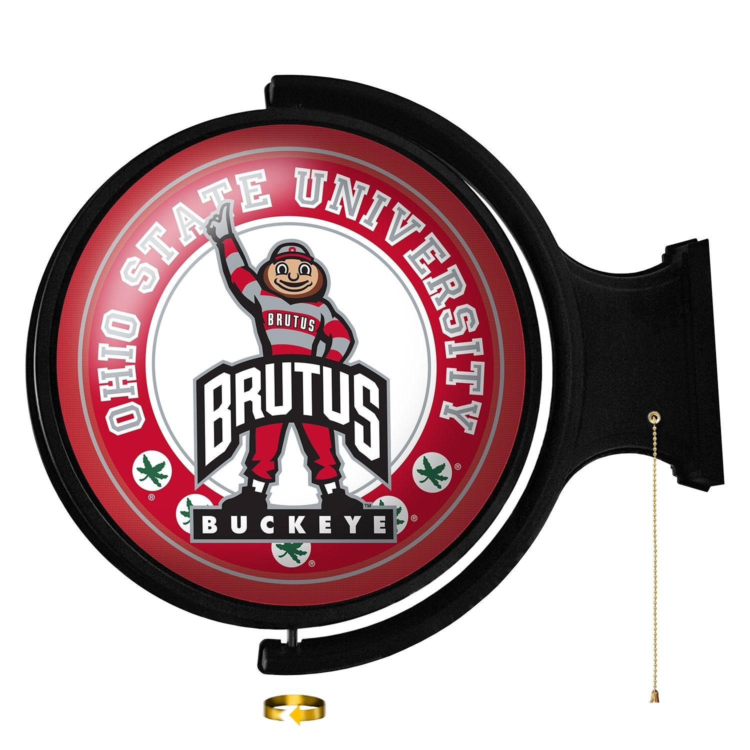 Ohio State Buckeyes: Brutus - Original Round Rotating Lighted Wall Sign ...