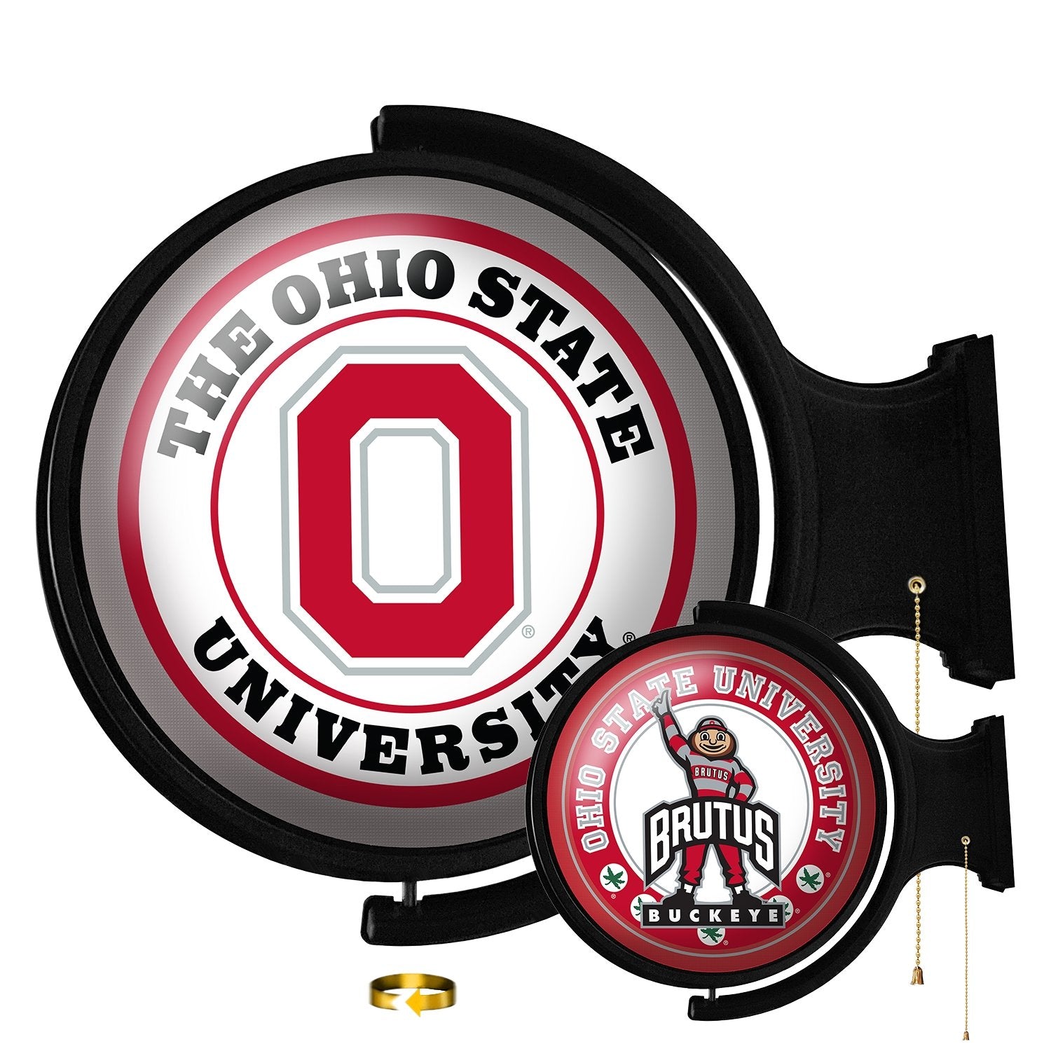 Ohio State Buckeyes: Double-Sided Original Round Rotating Lighted Wall ...
