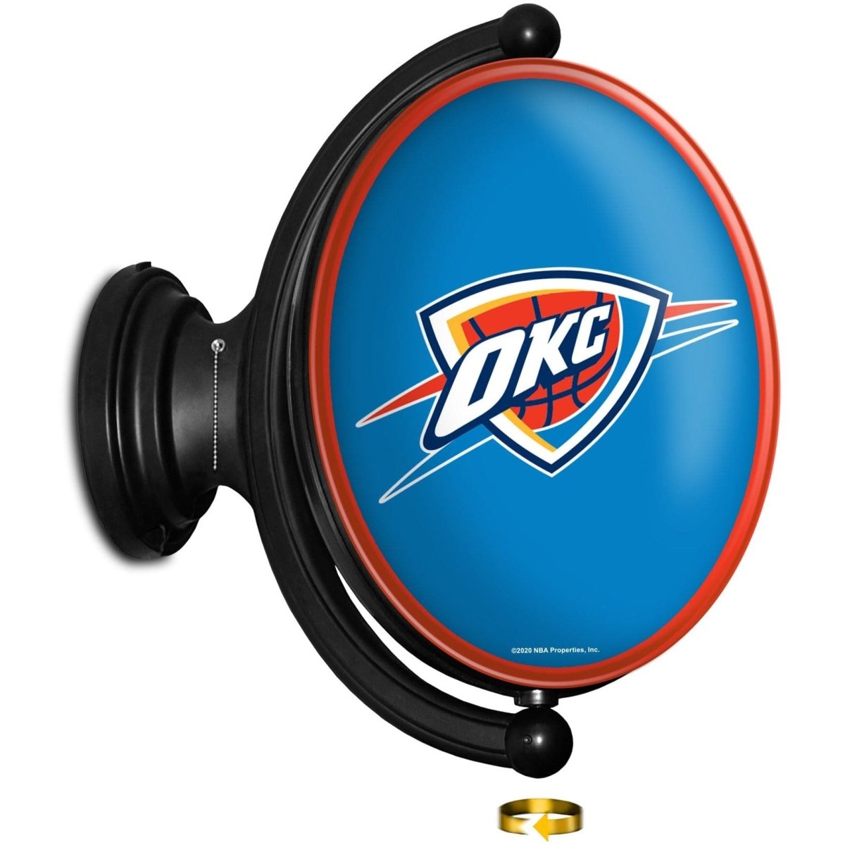 Oklahoma City Thunder: Original Oval Rotating Lighted Wall Sign - The ...