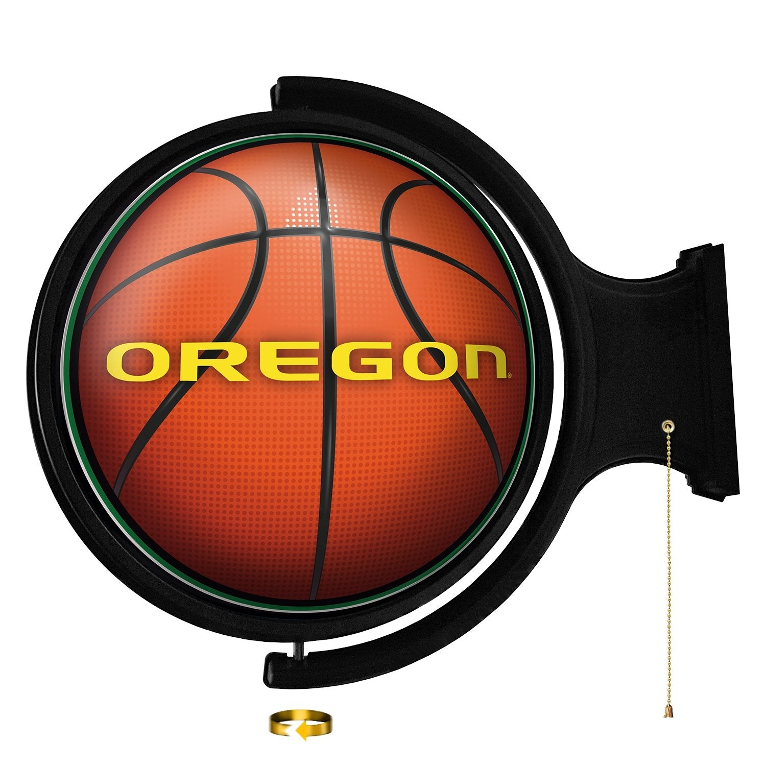Oregon Ducks: Basketball - Original Round Rotating Lighted Wall Sign ...