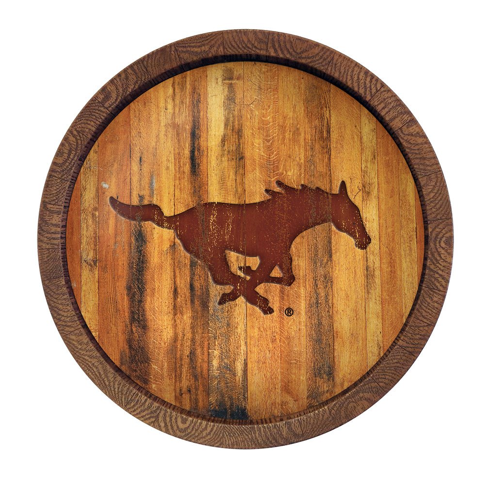 SMU Mustangs: Branded "Faux" Barrel Top Sign - The Fan-Brand