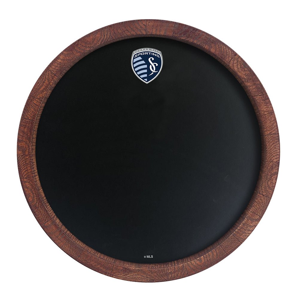 Sporting Kansas City: Chalkboard "Faux" Barrel Top Sign - The Fan-Brand
