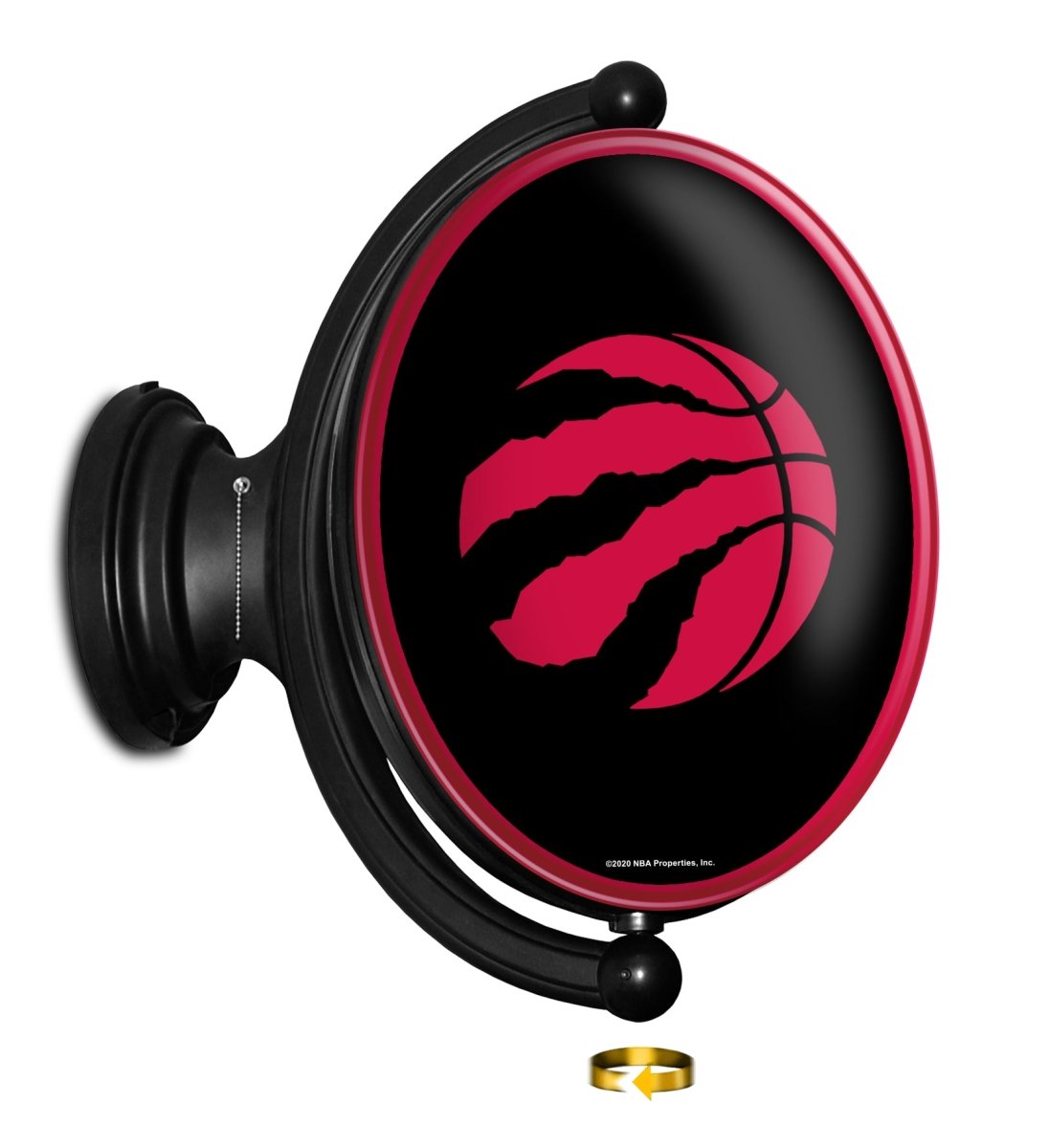 Toronto Raptors: Original Oval Rotating Lighted Wall Sign - The Fan-Brand