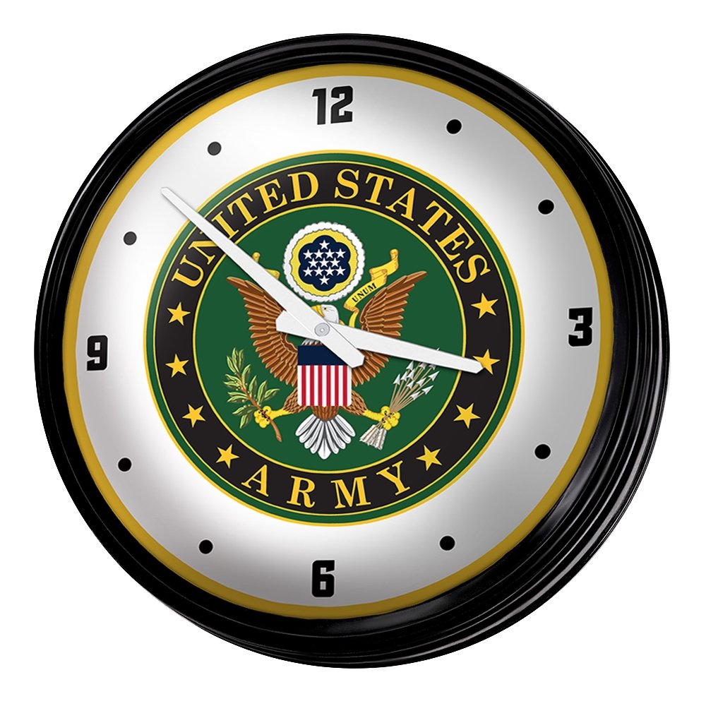 US Army: Seal - Retro Lighted Wall Clock - The Fan-Brand