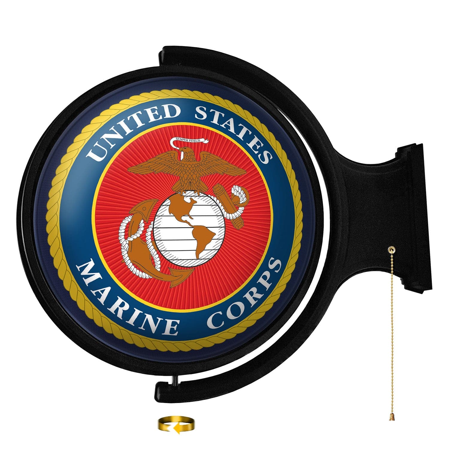 US Marine Corps: Seal - Original Round Rotating Lighted Wall Sign - The ...