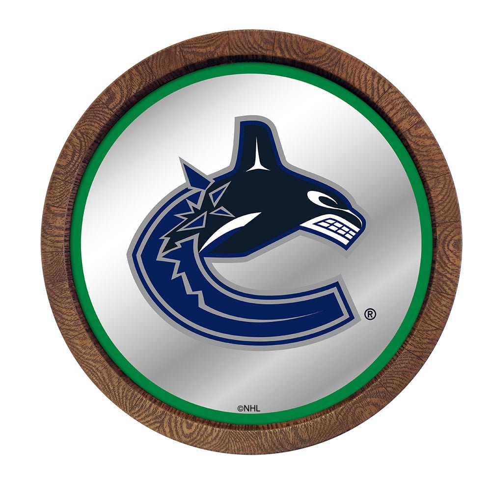 Vancouver Canucks: Mirrored Barrel Top Wall Sign - The Fan-Brand