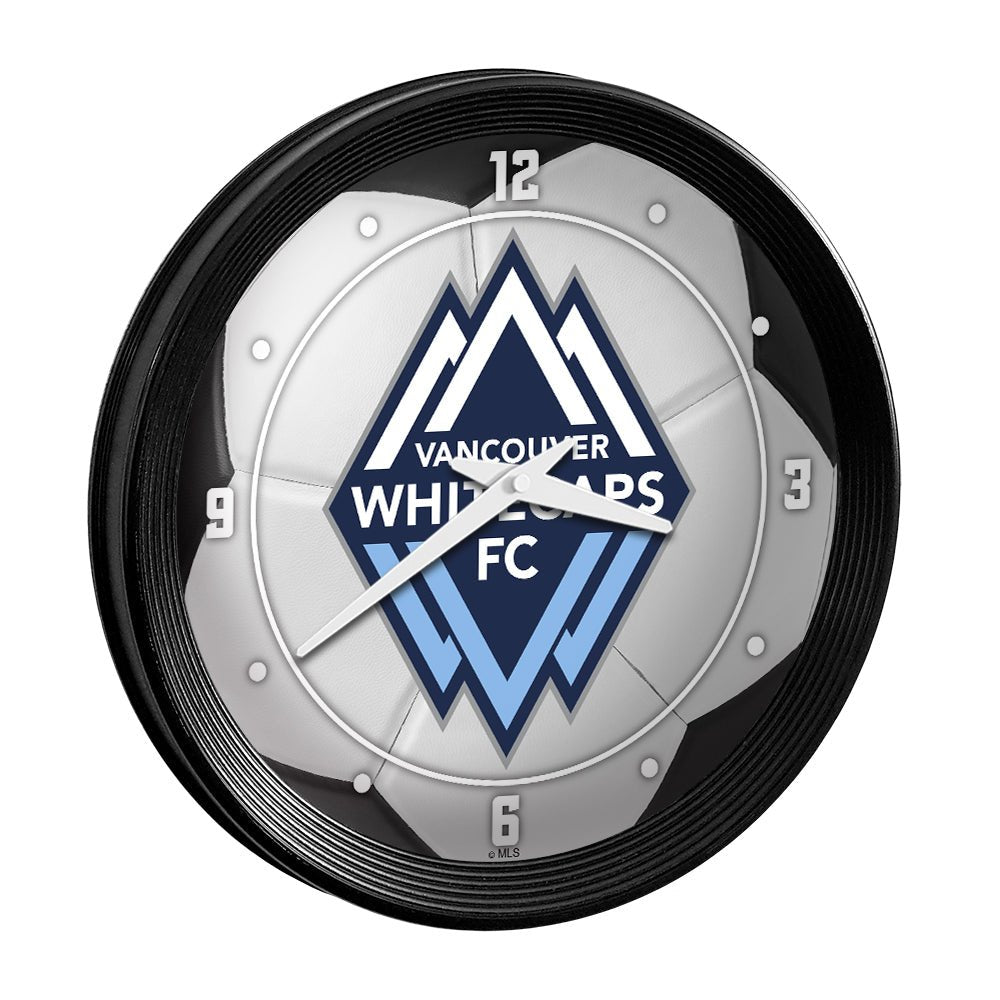Vancouver Whitecaps FC: Soccer Ball - Ribbed Frame Wall Clock - The Fan ...