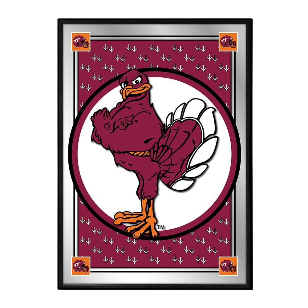 Virginia Tech Hokies: Team Spirit, Mascot - Framed Mirrored Wall Sign ...