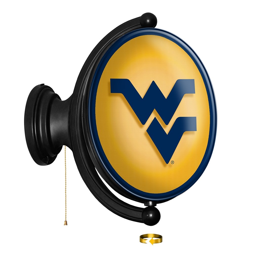 West Virginia Mountaineers: Original Oval Rotating Lighted Wall Sign ...