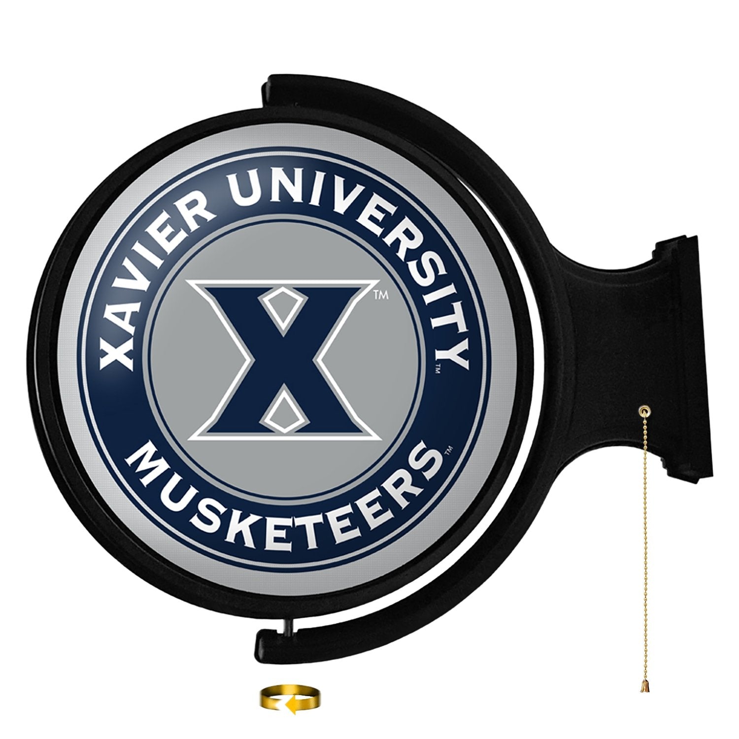 Xavier Musketeers: Original Round Rotating Lighted Wall Sign - The Fan ...